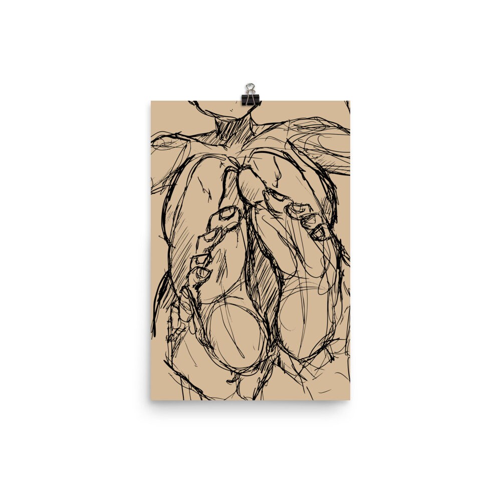 Love No 10 Wall Art Erotic Poster Sexual Illustration Sex