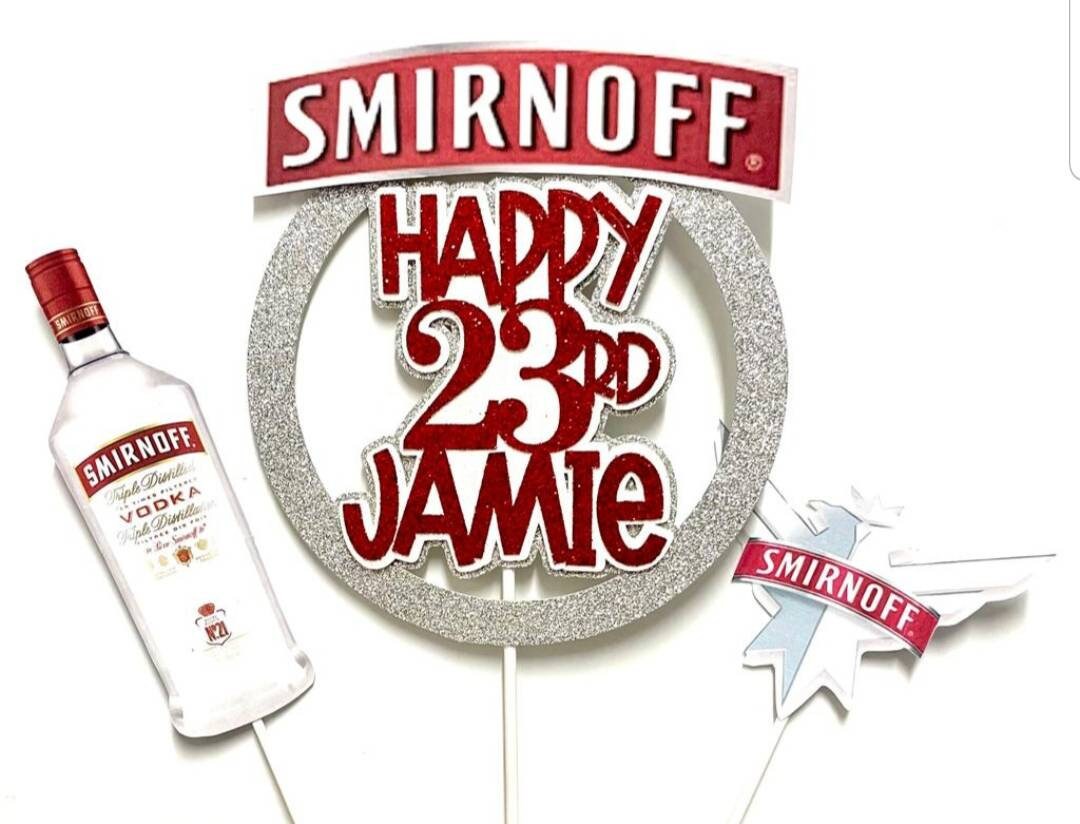 Smirnoff Vodka Cake Topper - Etsy
