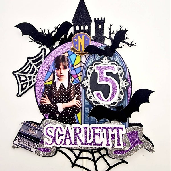 Wednesday Addams Birthday Cake Topper - Etsy UK