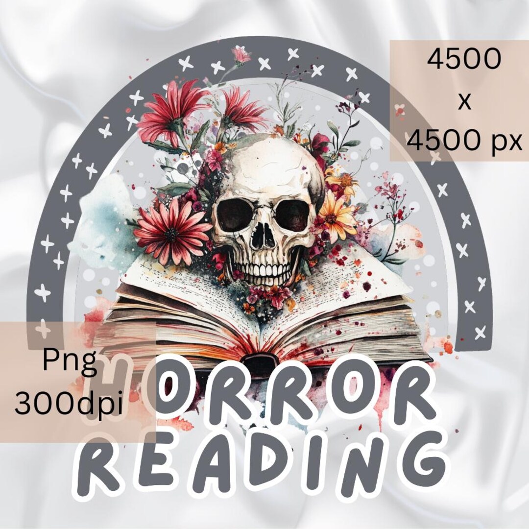 Horror Reading Reader, Books Png Printable, Horror Books Png, Bookmark ...