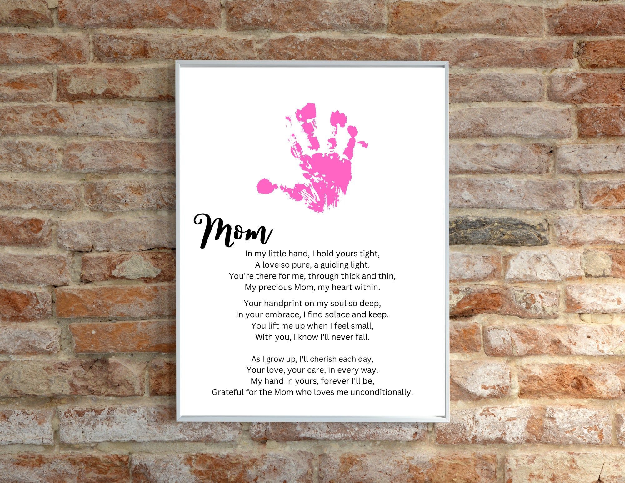 Hand Print Poem for Mum or Mom Printable Add Own Hand Print - Etsy