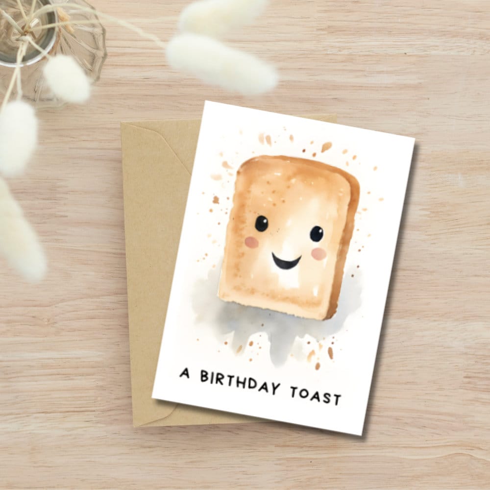 Birthday Toast Printable Birthday Card 'A Birthday - Etsy
