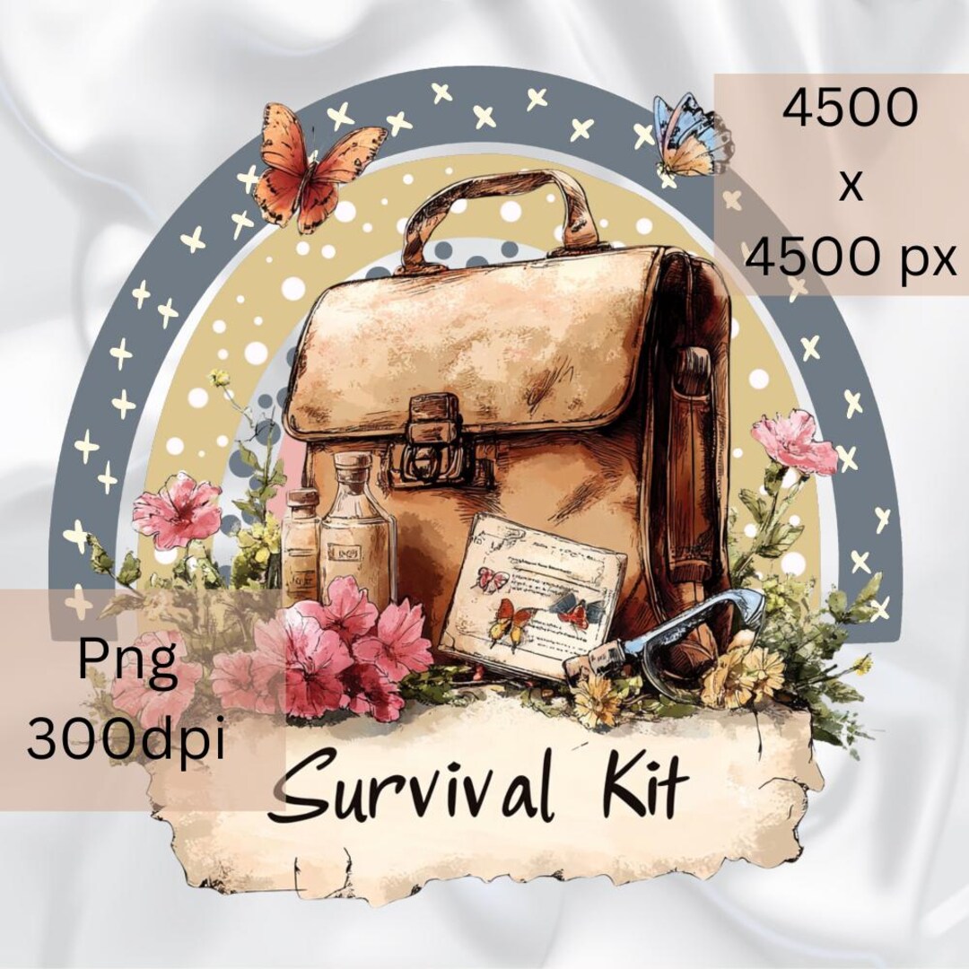 Survival Kit Png Printable Png File, Unique Gift Idea, Sublimation ...