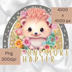 Rainbow Hedgehog Png Printable, Hedgehog Just One More Chapter ...