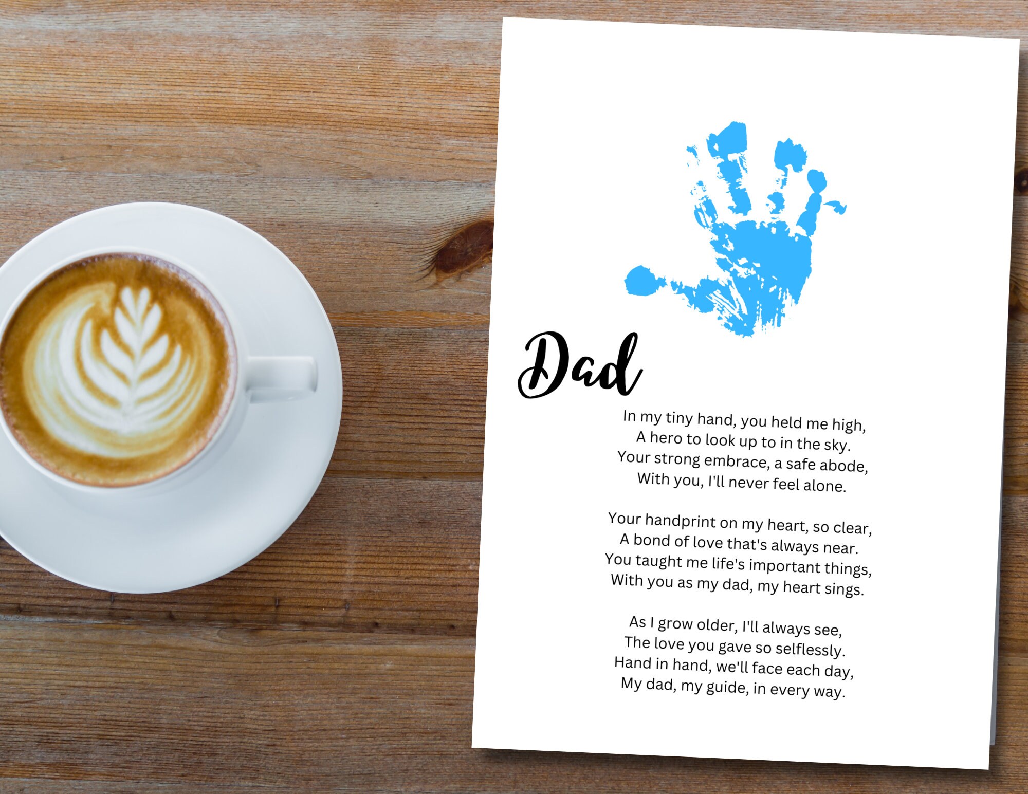 Hand Print Poem for Dad Daddy Printable Add Own Hand Print - Etsy