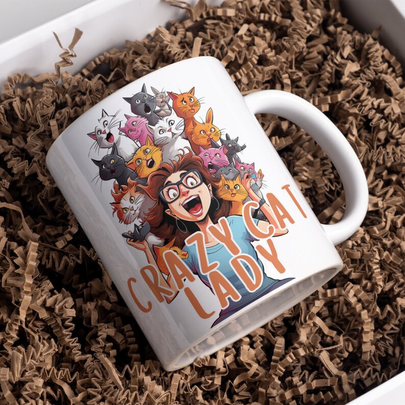 Crazy Cat Lady Png Printable, Cat Mum Mom Png, Digital Download ...
