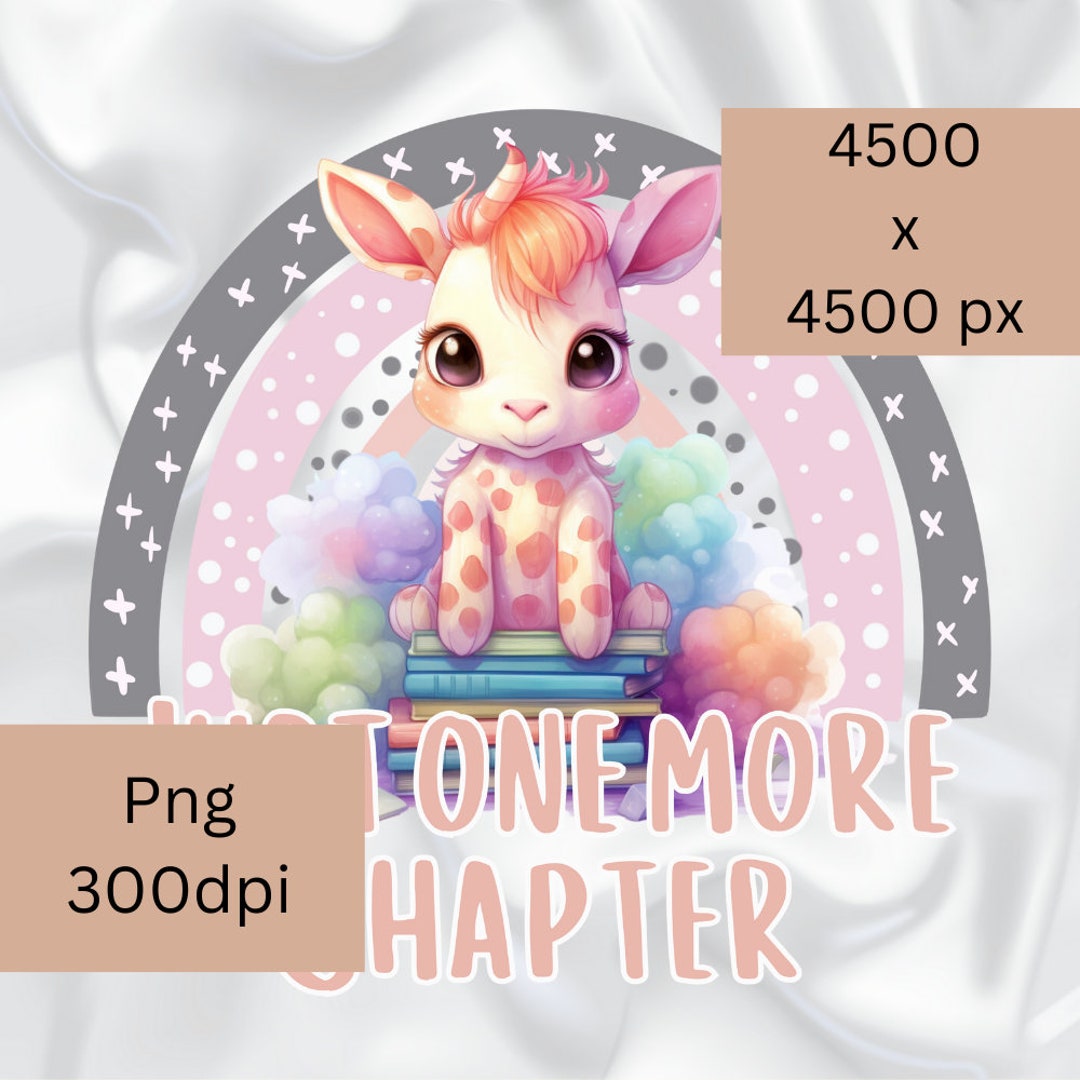 Rainbow Giraffe Reading PNG, Pastel Readers Clipart (digital Download ...