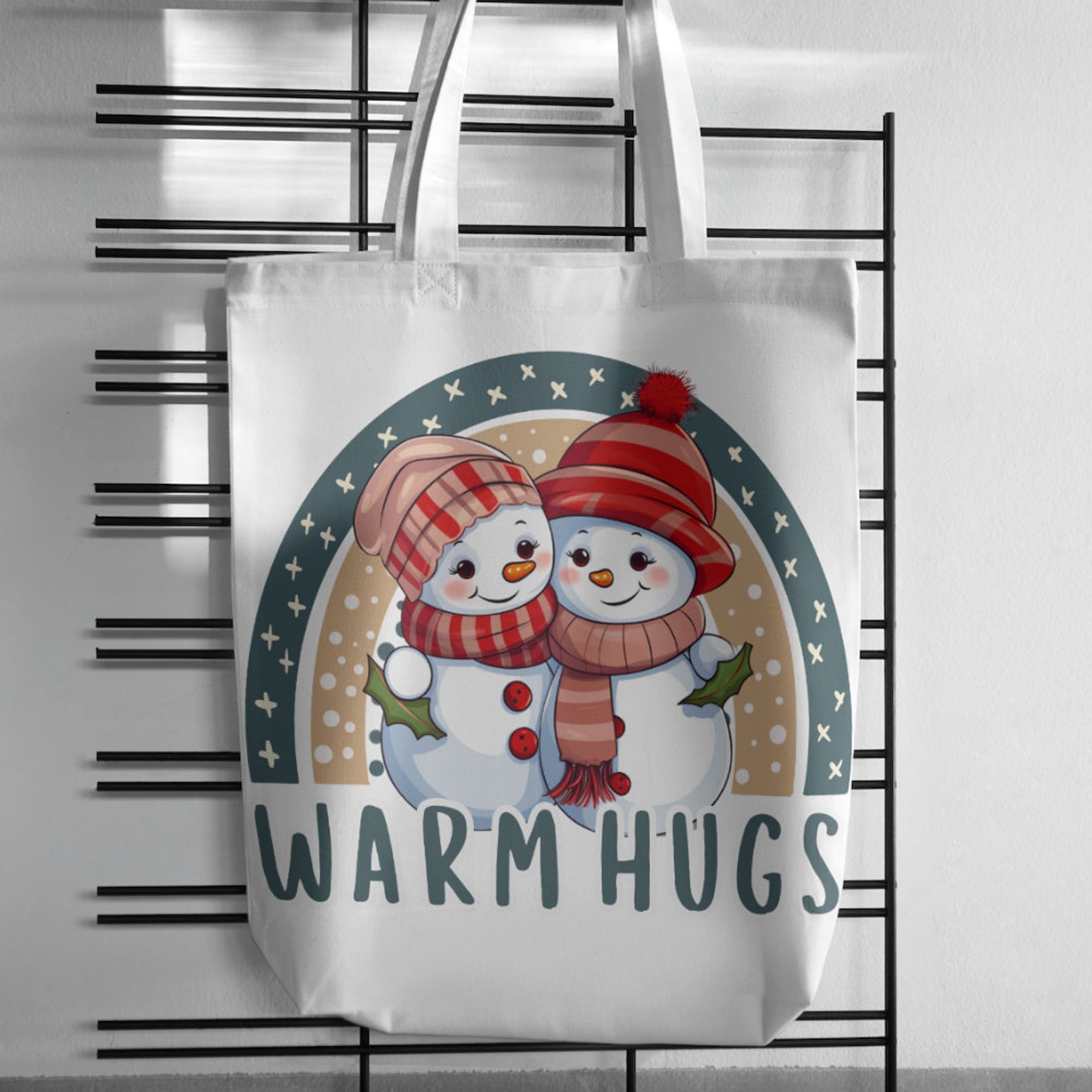 Hugging Snowmen PNG, Christmas Clipart, Winter Cuddles (digital ...