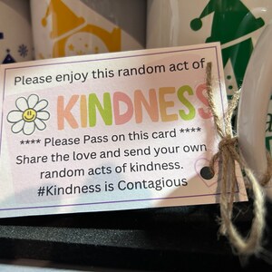 Printable Random Act of Kindness Cards, RAOK, Kindness is Contagious ...