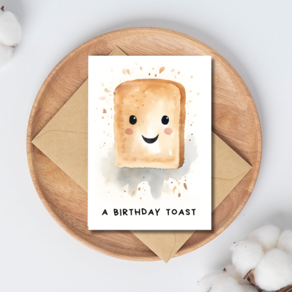 Birthday Toast, Printable Birthday Card, 'A Birthday Toast', Card ...