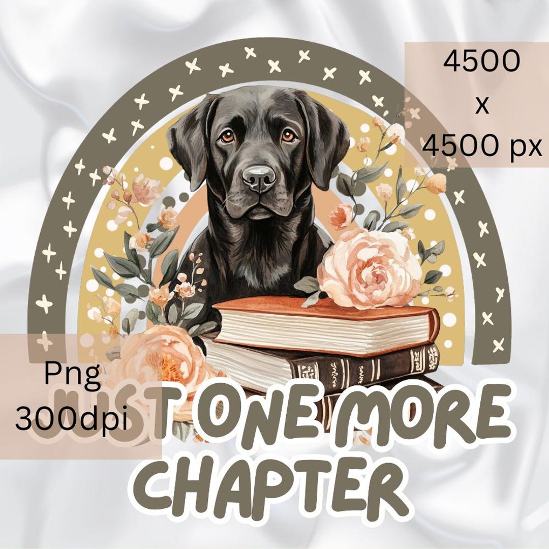 Black Labrador With Books, Books Png Printable, Lab Png, Bookmark, One ...