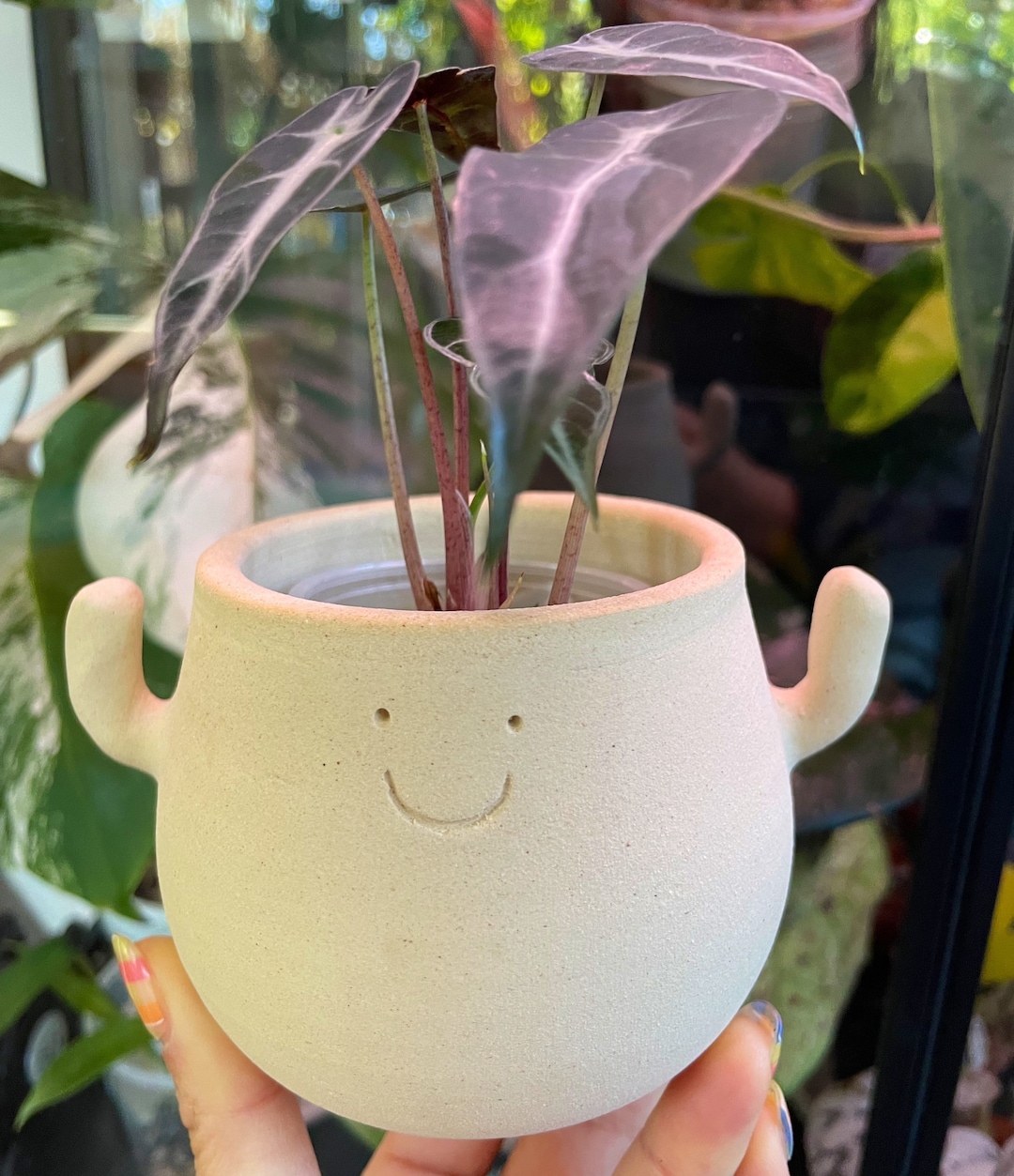 HANDMADE Oli's Smiley Face Pot | Rare Plant Pottery Planter - Etsy