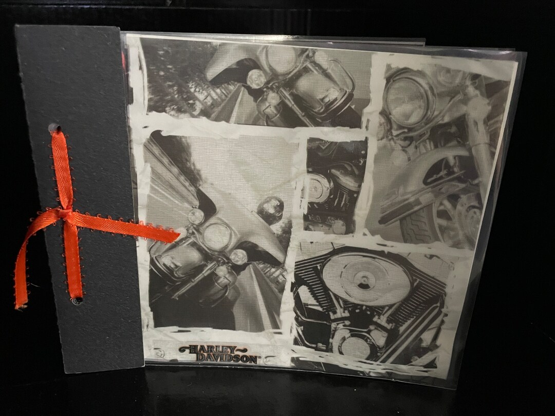 Harley Davidson Theme 6x6 Book With 10 Pages of Papers and ...