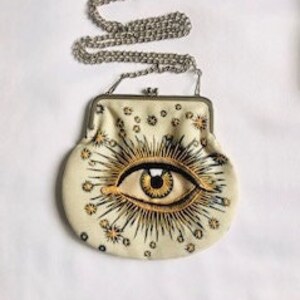 Evil Eye Coin Purse, Evil Eye Embroidered Bag, Crossbody Bag, Evil Eye ...