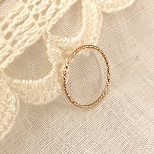 Minimal 14k Gold Filled Tarnish Resistant Ring, Gold Sparkle Twist ...