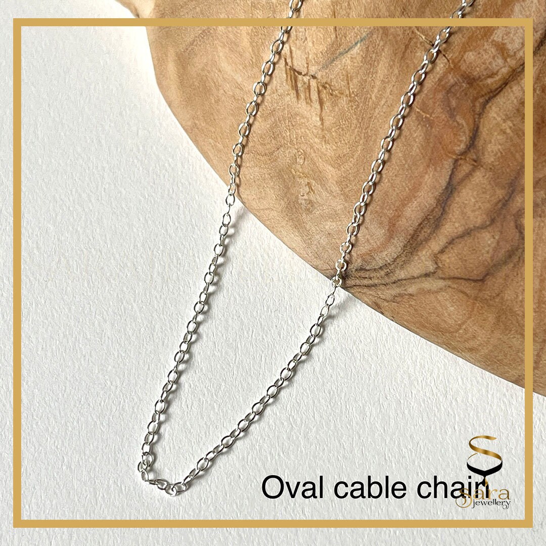 Dainty Cable Chain in Sterling Silver, Silver Cable Chain for Women - Etsy