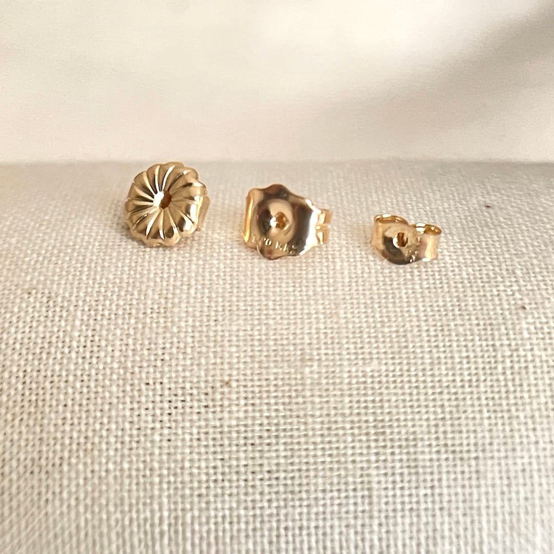 14k Gold Filled Tarnish Resistance Backings, Earring Push Backs, Gold ...