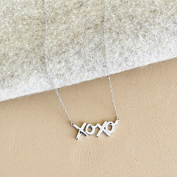 Silver and Gold Xo Necklace - Etsy