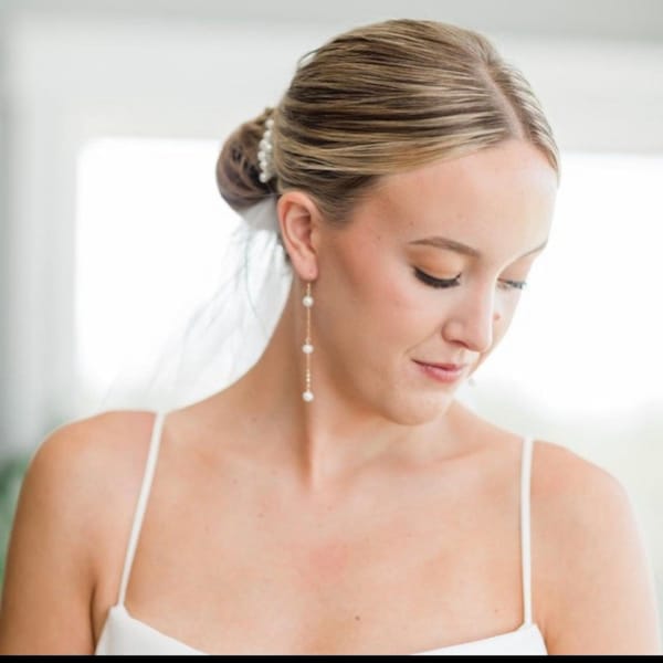 Pearl and Dangle Earring - Etsy