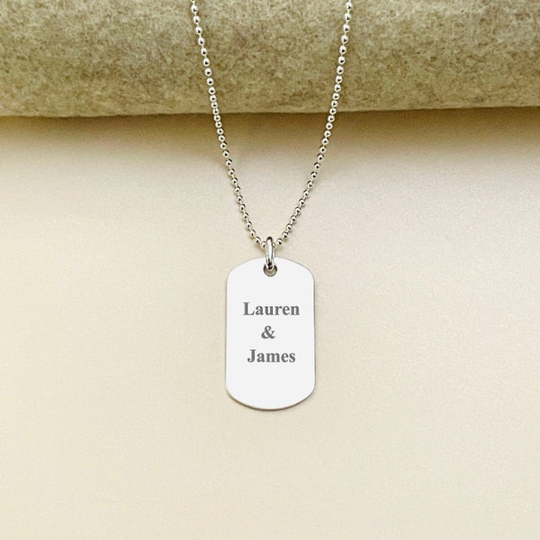 Boys Chain Dog Tag Necklaces - Etsy