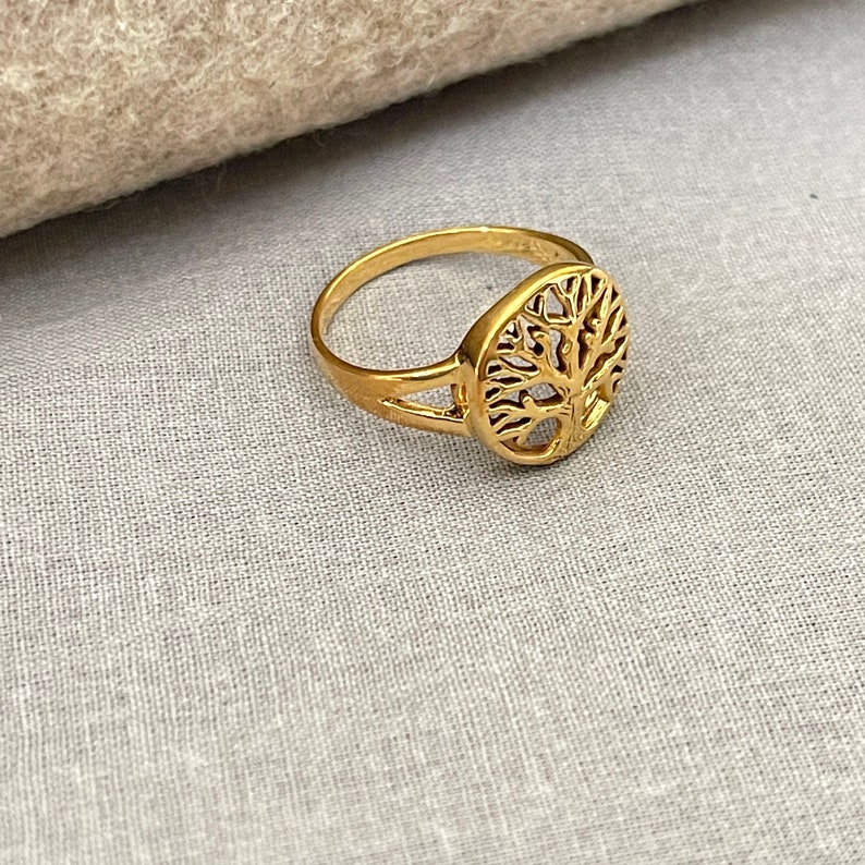Tree of Life Ring in Gold 18 K Gold Plated Ring Tree of Life - Etsy Canada