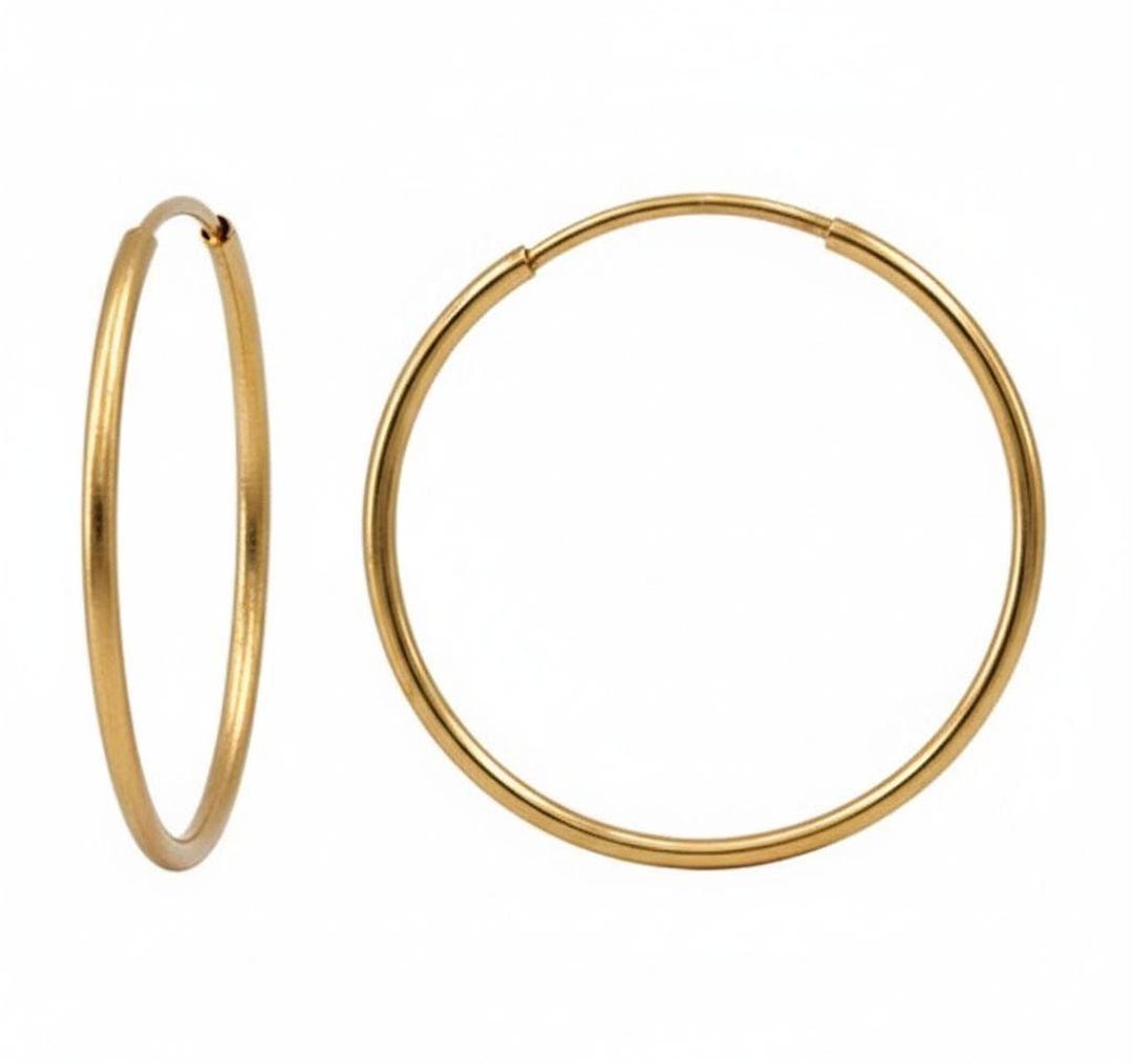 Versatile 14k Gold Filled Endless Hoop Earrings - Etsy