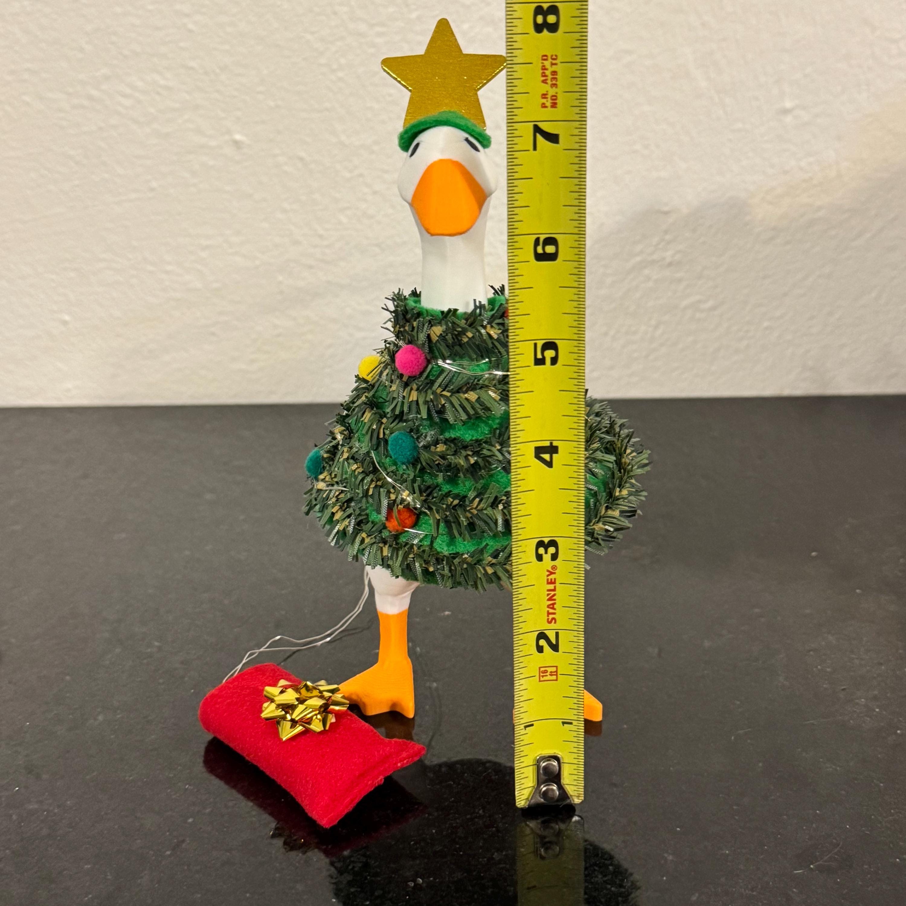 Light up Mini Desk Goose Christmas Tree Light up Outfit for 7” Figurine ...