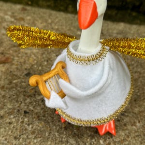 Mini Desk Angel With Harp Christmas Outfit for 7 Figurine NO GOOSE ...