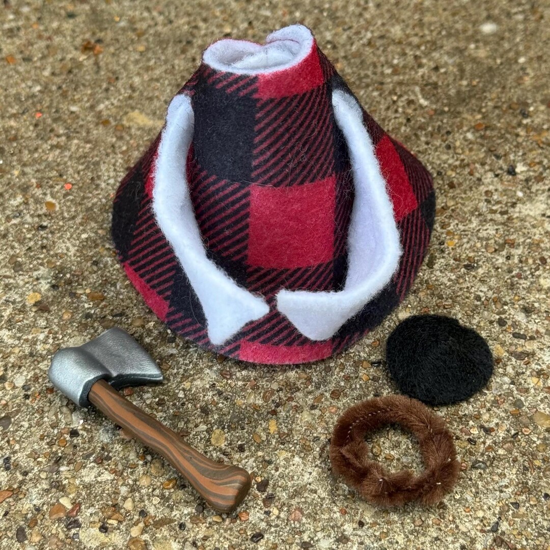 Mini Desk Lumberjack With Ax Poseable Arms Outfit for 7” Figurine | NO ...