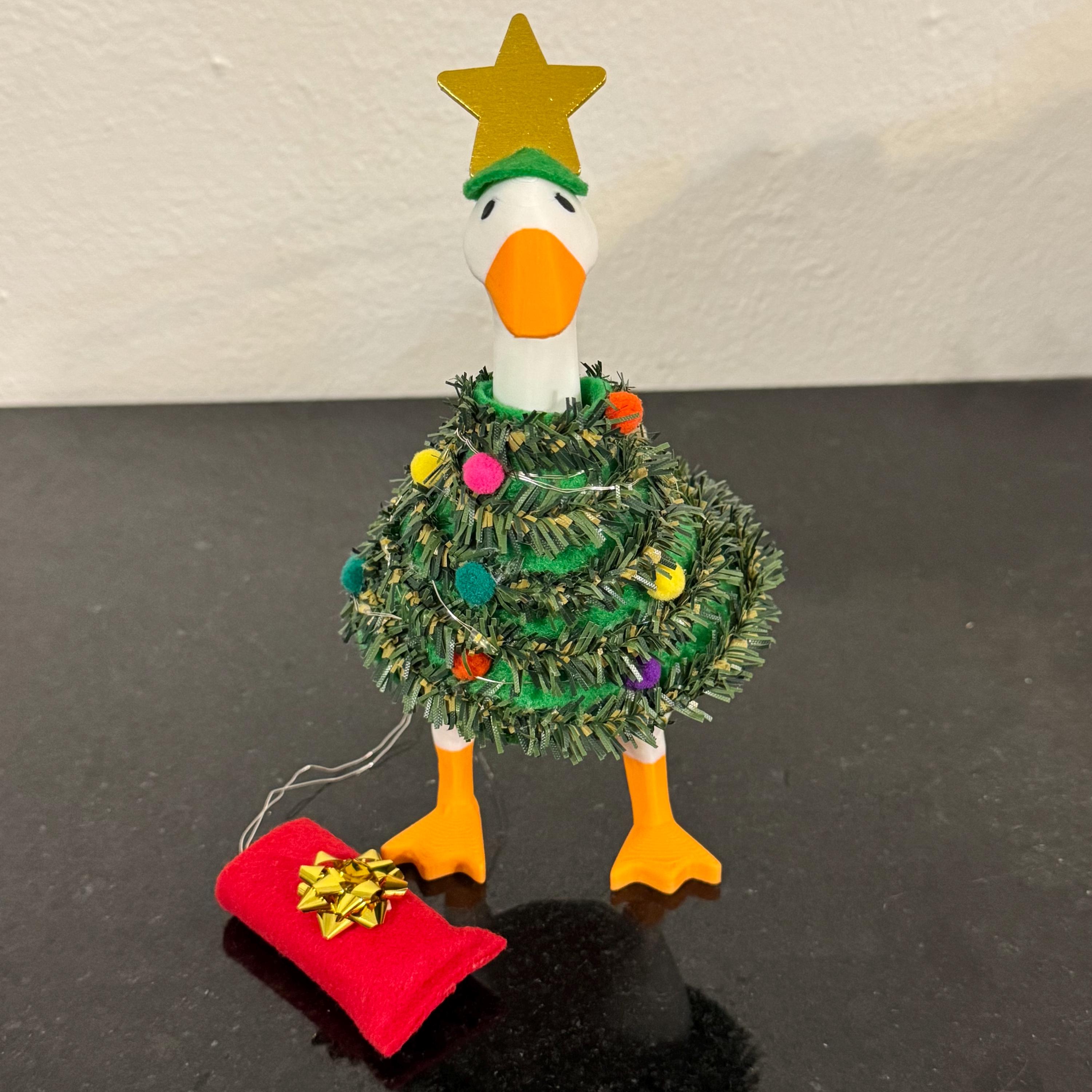 Light up Mini Desk Goose Christmas Tree Light up Outfit for 7” Figurine ...