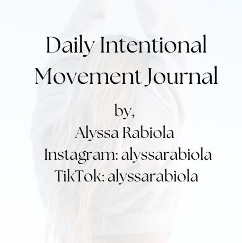Daily Intentional Movement Journal - Etsy