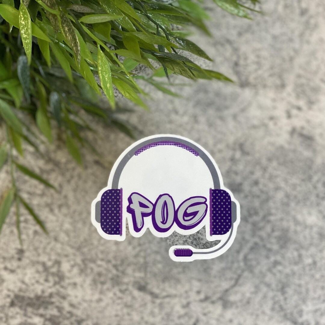 POG Gamer Headset Clear Vinyl Sticker - Etsy