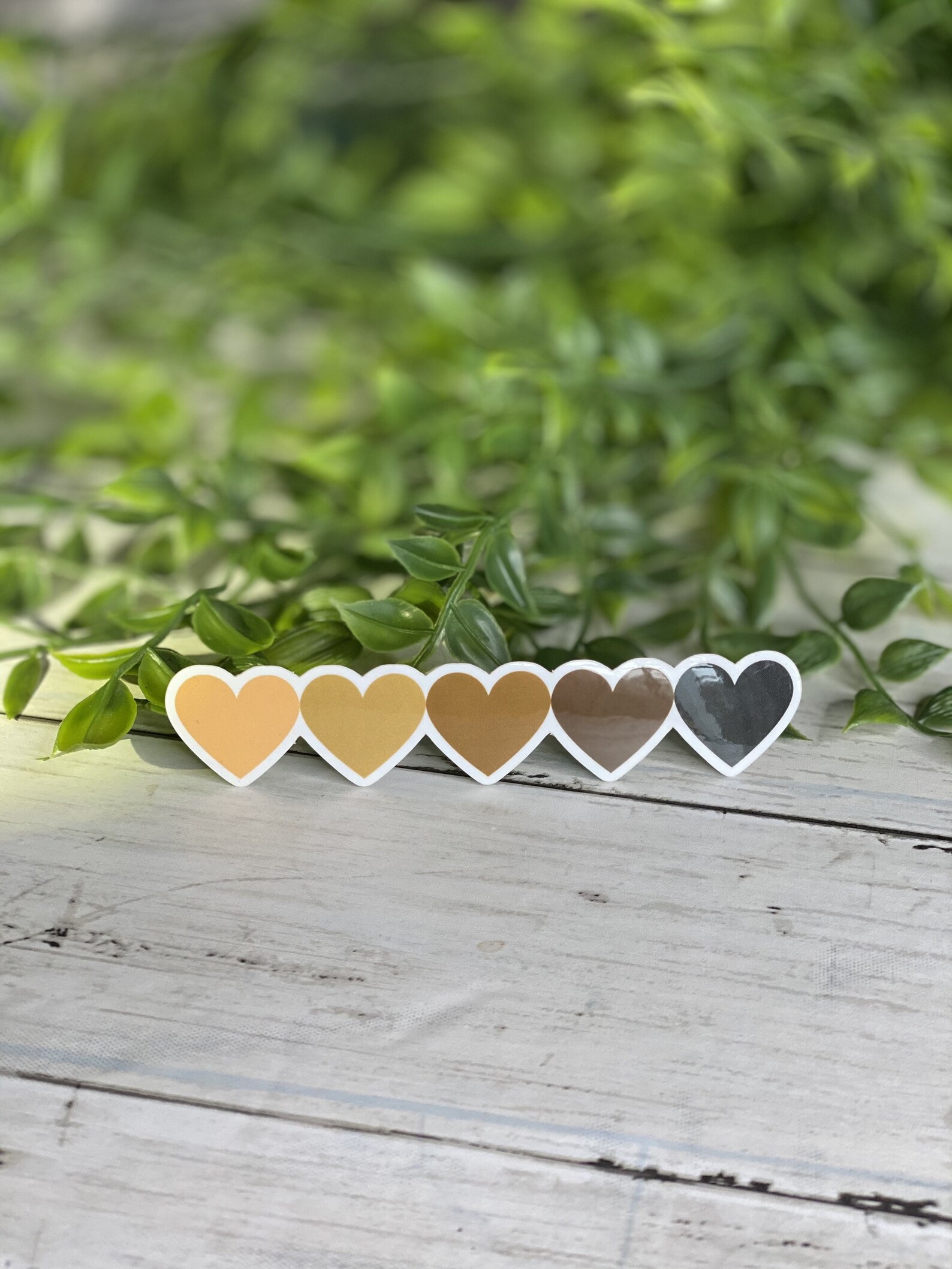 One Love Skin Tone Hearts Vinyl Sticker | Etsy