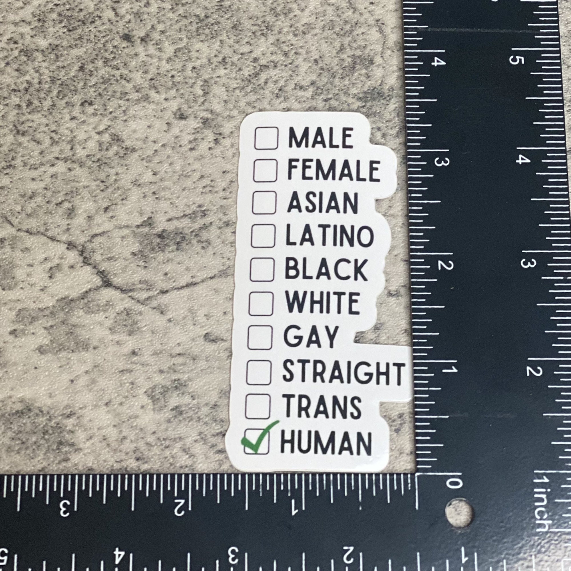 Human Check List Vinyl Sticker - Etsy