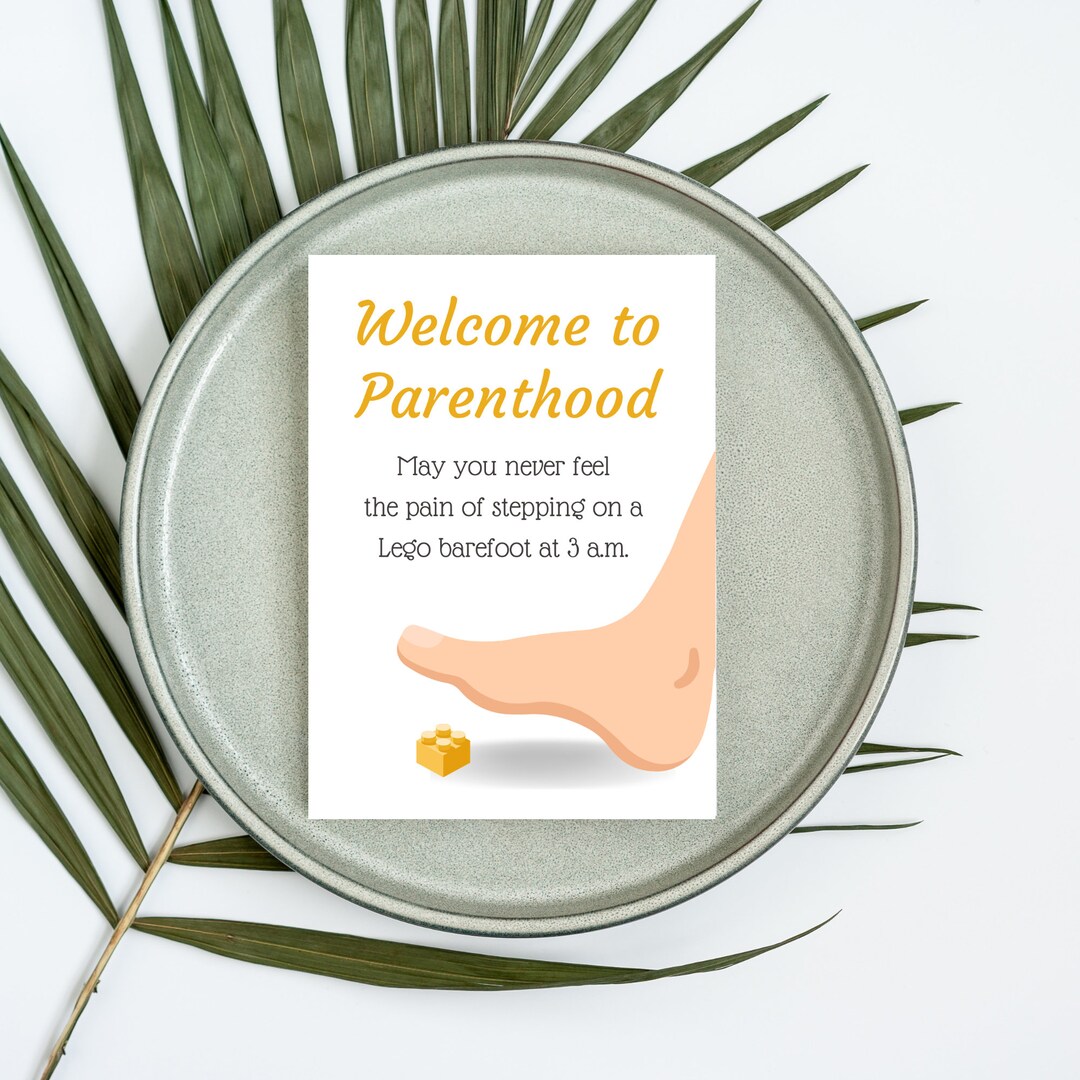 Funny New Parent Card – LEGO Pain, Welcome to Parenthood - Etsy