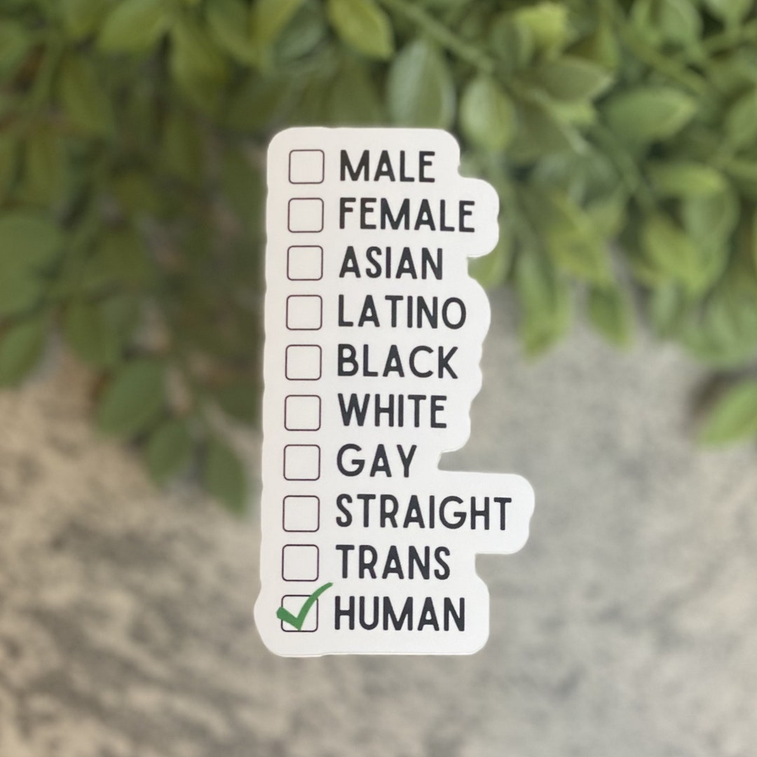 Human Check List Vinyl Sticker - Etsy