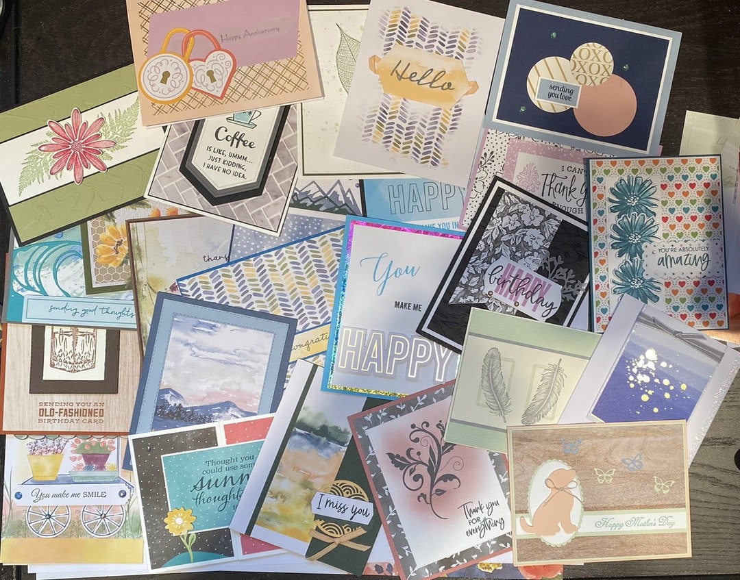 Set of 25 All-purpose Greeting Cards W/envelopes - Etsy