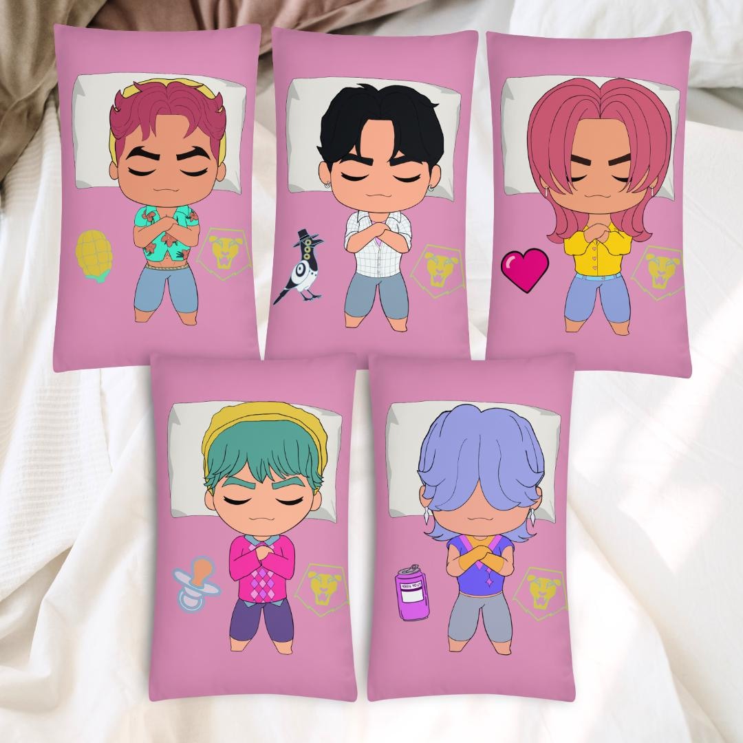 Almohada básica de 50 x 30 cm de The Saja Boys, KPop Demon Hunters, Jinu, Abby, Baby, Misterio ...