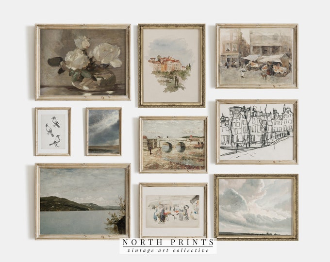 Printable Vintage Art Collective by NorthPrints on Etsy