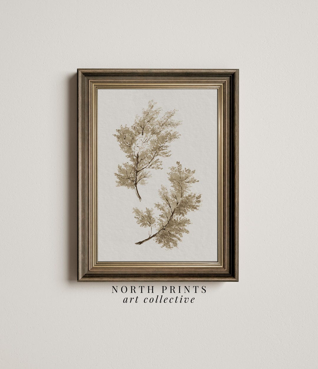 Autumn Botanical Art Print, Minimalist Fall Trees Wall Art PRINTABLE ...