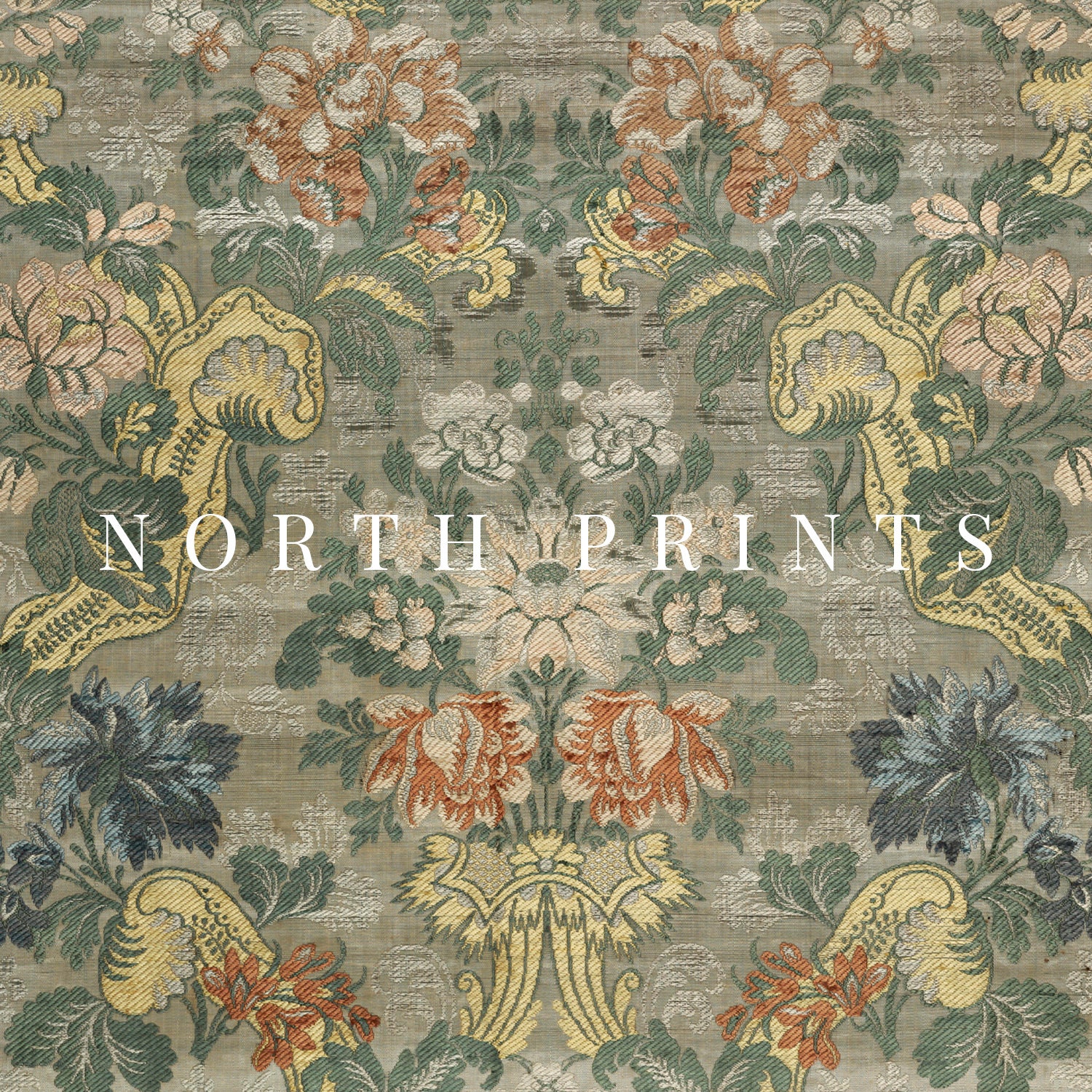 Vintage Textile Art | Rug Pattern Wall Print | Green Tapestry DIGITAL ...