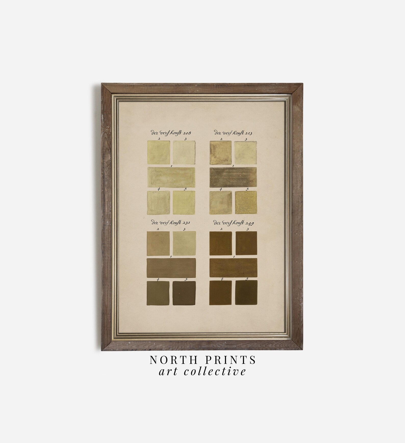 Vintage Neutral Color Chart Print: Farmhouse Nursery Wall Decor ...