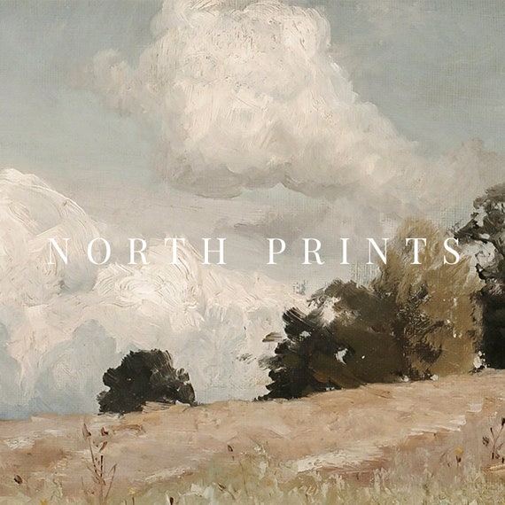 Spring Landscape Painting~Vintage Farmhouse Wall Decor~Country Art ...