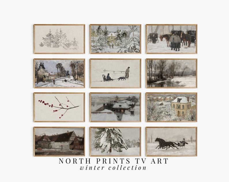 Winter Farmhouse Art Set for Samsung Frame TV (digital Download) TVS-11 ...