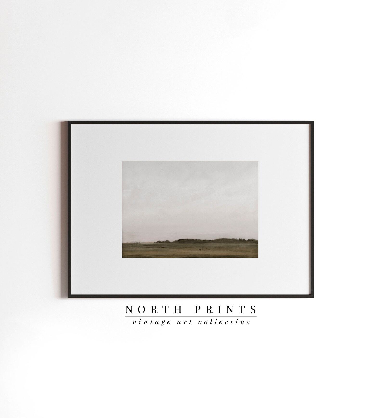 Vintage Landscape Painting Muted Country Scenery Art Print | Etsy