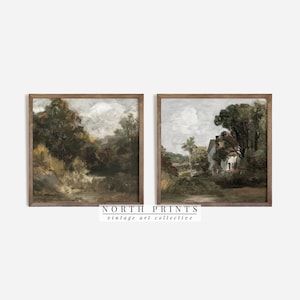 Vintage Gallery Wall SQUARE Art Print Set of Eight | Summer Country ...