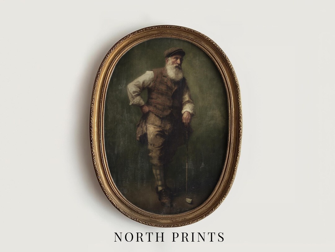 Vintage Golf Portrait Print, Country Club Wall Art, Sporting Heritage ...
