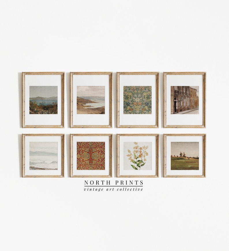 European Square Print SET Gallery Wall Modern Farmhouse - Etsy