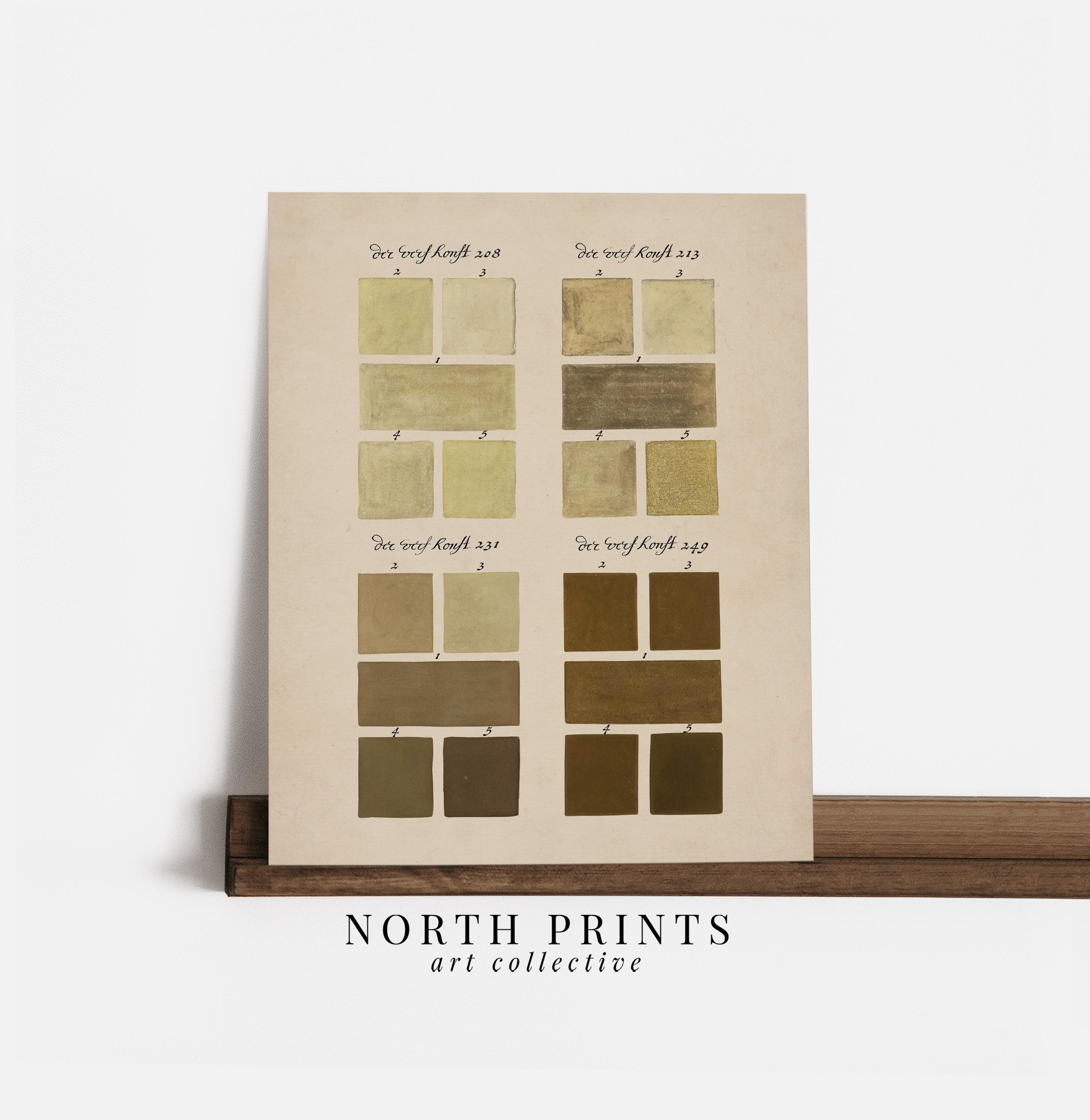 Vintage Neutral Color Chart Print: Farmhouse Nursery Wall Decor ...