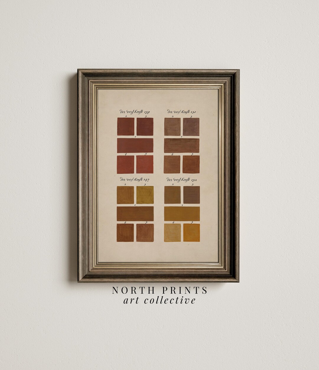 Modern Farmhouse PRINTABLE Fall Color Chart, Vintage Rustic Decor, Cozy ...